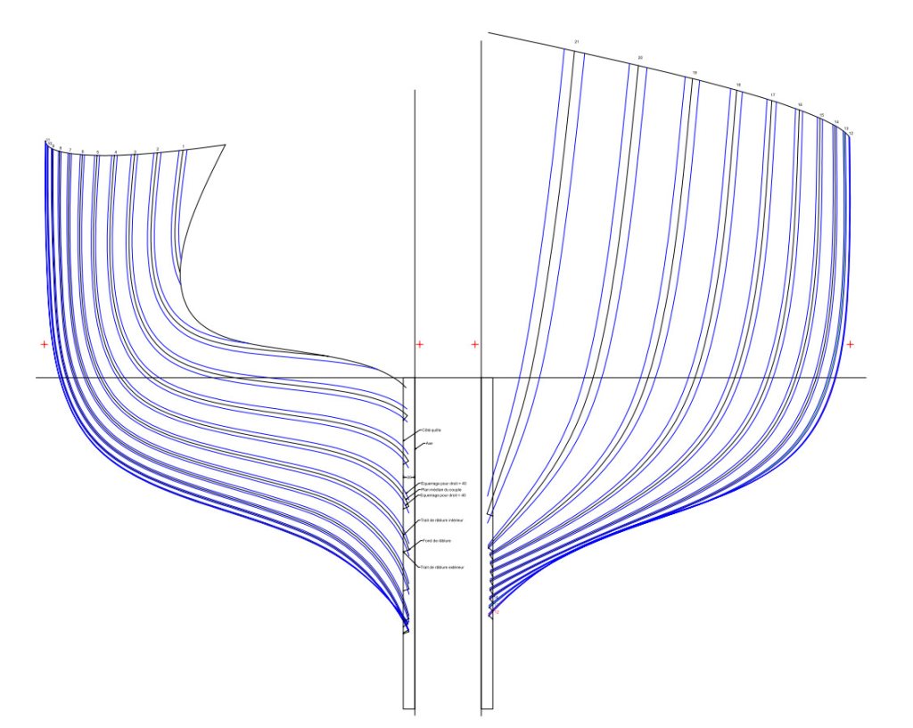 Frames, including bevels, of a traditionally built boat – François ...